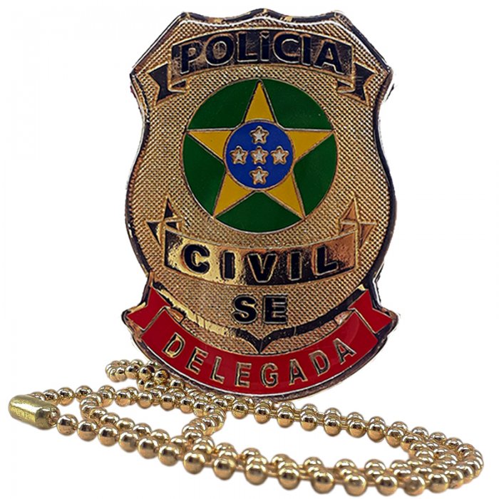 Distintivo Delegada Polícia Civil De Sergipe - Pcse | Metalcouro
