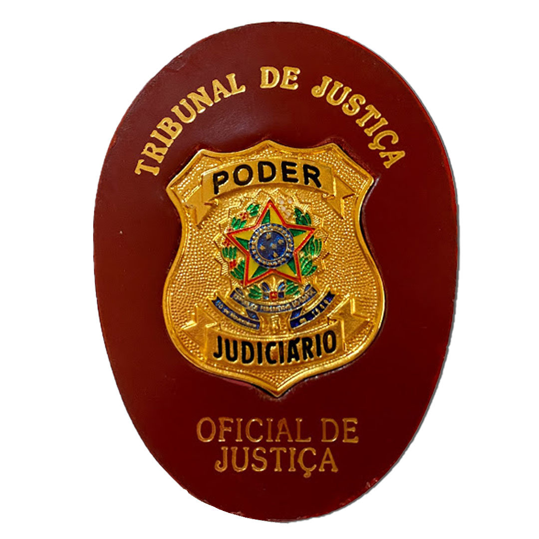 Distintivo Tribunal De Justiça Poder Judiciário - Vermelho | Metalcouro