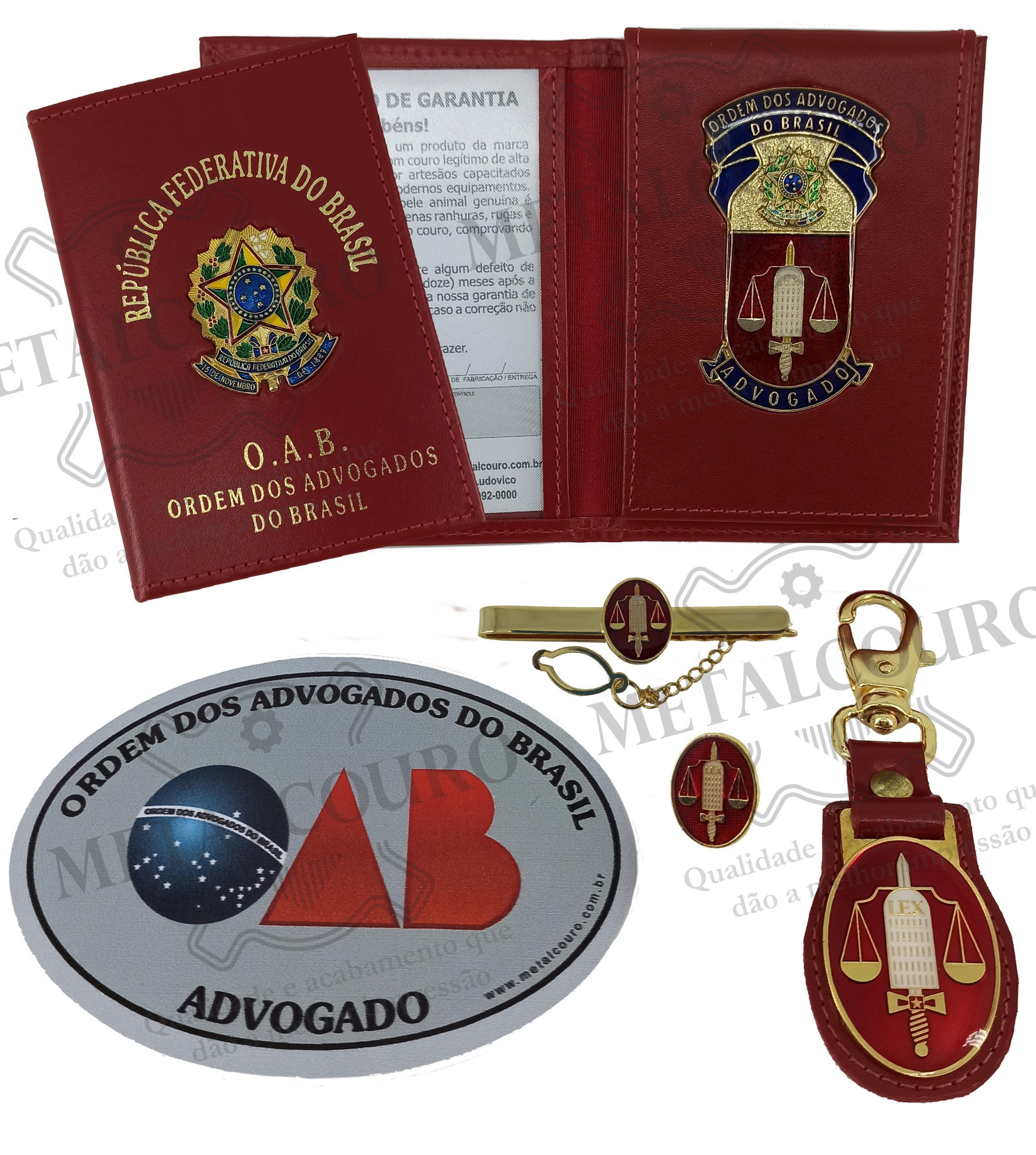 Kit Oab Vermelho Para Advogado E Advogada | Metalcouro